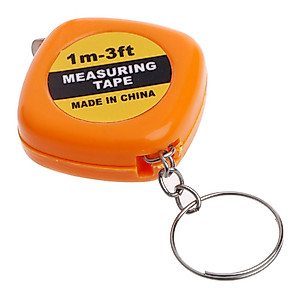 Youngy Easy Retractable Ruler Tape Measure Mini Portable Pull Ruler Keychain 1m/3ft