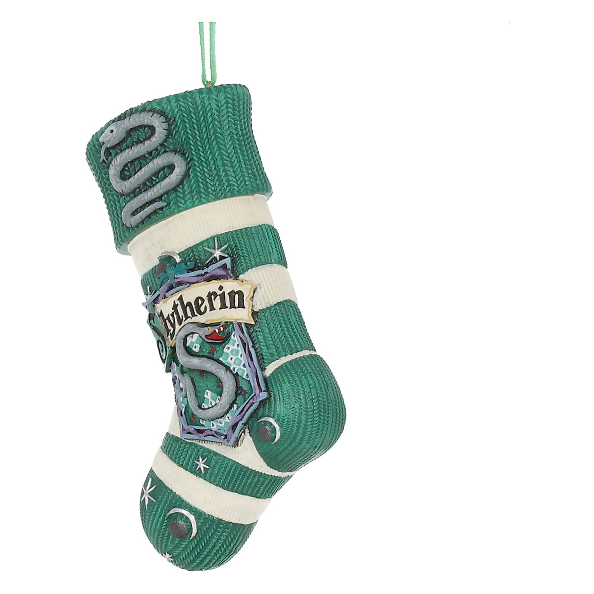 Nemesis Now Officially Licensed Harry Potter Slytherin Stocking Hanging Ornament, Green