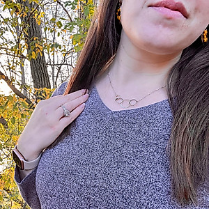 AnalysisyLove 40th Birthday Gifts for Women - Sterling Silver Infinity 4 Circle 4 Decades Necklace, Mothers Day Jewelry Mom Gift