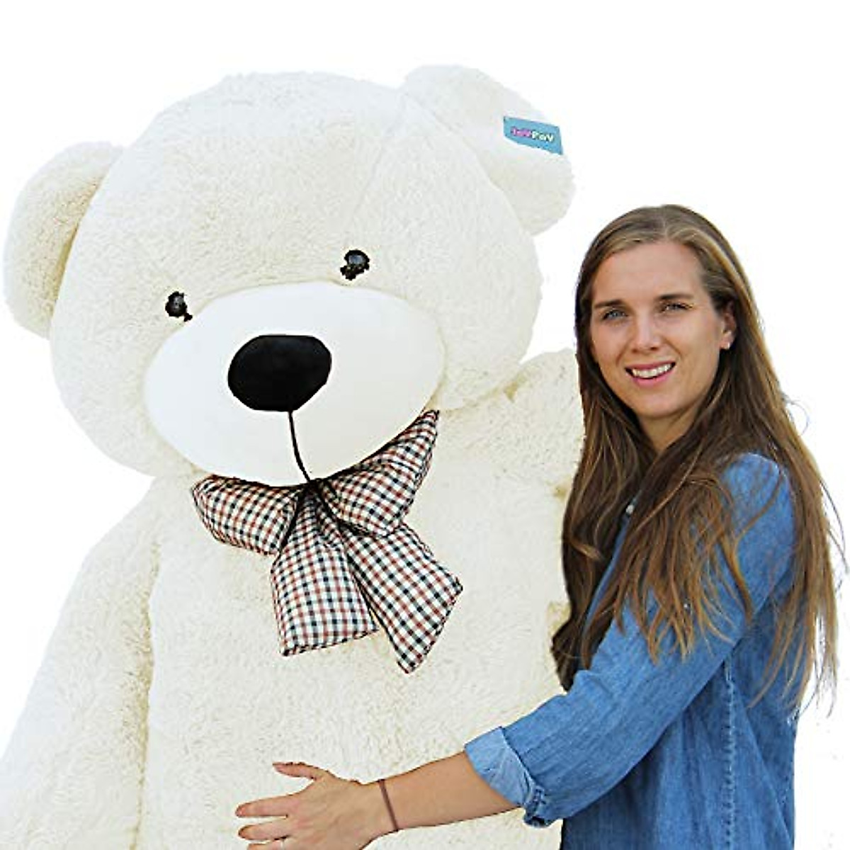 Joyfay Giant Teddy Bear, White- Over 6ft (78")