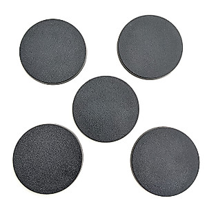 Stonehaven Miniatures 20PK - Blank Miniature Bases, 60mm Diameter - Designed for 28mm Scale Tabletop War Game Miniatures - Plastic, Black