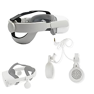 VR Headset Adjustable Headband Balance Weight Gaming Sound Earphone Headphones for Quest 2 Strap Headphones Rotate 360 Degrees Sound