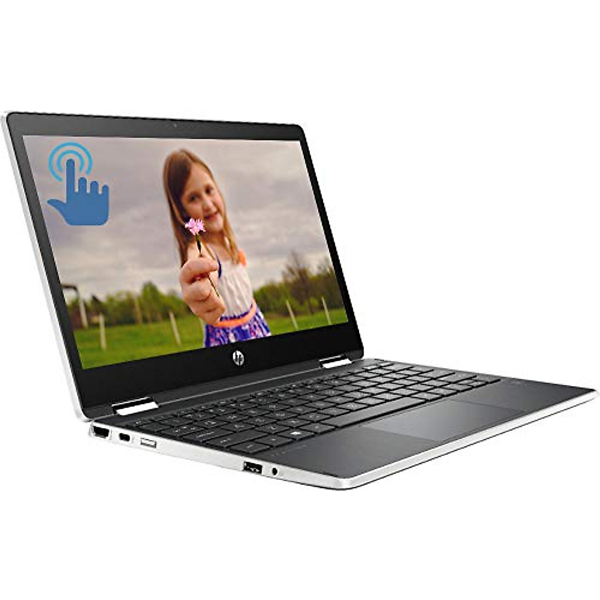 HP Pavilion x360 Premium 2 in 1 Laptop Computer, Intel Quad-Core Pentium Silver N5000 Processor, 11.6" HD IPS Touchscreen Display, 4GB DDR4 128GB SSD, HD Camera B&O USB-C HDMI WiFi BT 4.2 Win 10