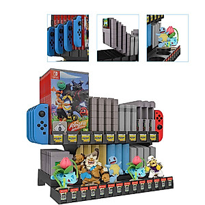EJGAME Multifunctional Game Storage and Display Stand for NSW/NDS/3DS/Amiibo/NDS Series/Game Boy/FC/SFC/NES/SNES/N64