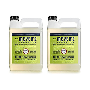 MRS. MEYER'S CLEAN DAY Liquid Dish Soap Refill, Biodegradable Formula, Lemon Verbena, 48 Fl Oz. (Pack of 2)