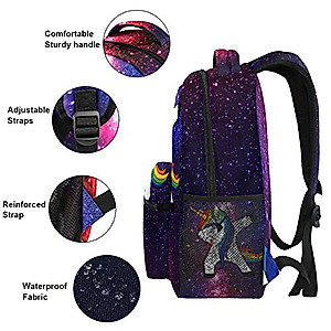 ZZKKO Space Galaxy Animal Unicorn Boys Girls School Computer Backpacks Book Bag Travel Hiking Camping Daypack…
