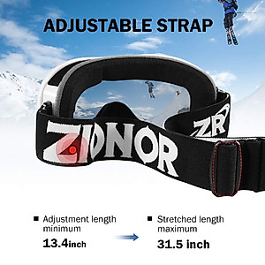 ZIONOR Ski Goggles with a Hard EVA Protection Case
