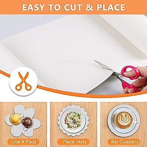 WochiTV Shelf Liner for Cabinets, Drawer 11.8 x 59 inches, Non Adhesive Non Slip Waterproof Durable Foam Mat for Kitchen, Pantry, Bathroom, Cupboard, Closet, Shelves, Drawer, White