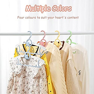 40pcs Baby Gift HGYZE Nursery Closet Hangers, Ultra-Thin Non-Slip and Extendable Laundry Infant Pant Hanger for Newborn Clothes - Adjustable Children Coat Hanger for Girl Boy Toddler Kid Child