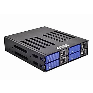 AMS Venus Mobile Rack DS-524SSBK 2.5" x 4 SATA Backplane drive Cage Hot Swap Removable Hard Drive Kits SAS/SSD/SATA RAID Ready