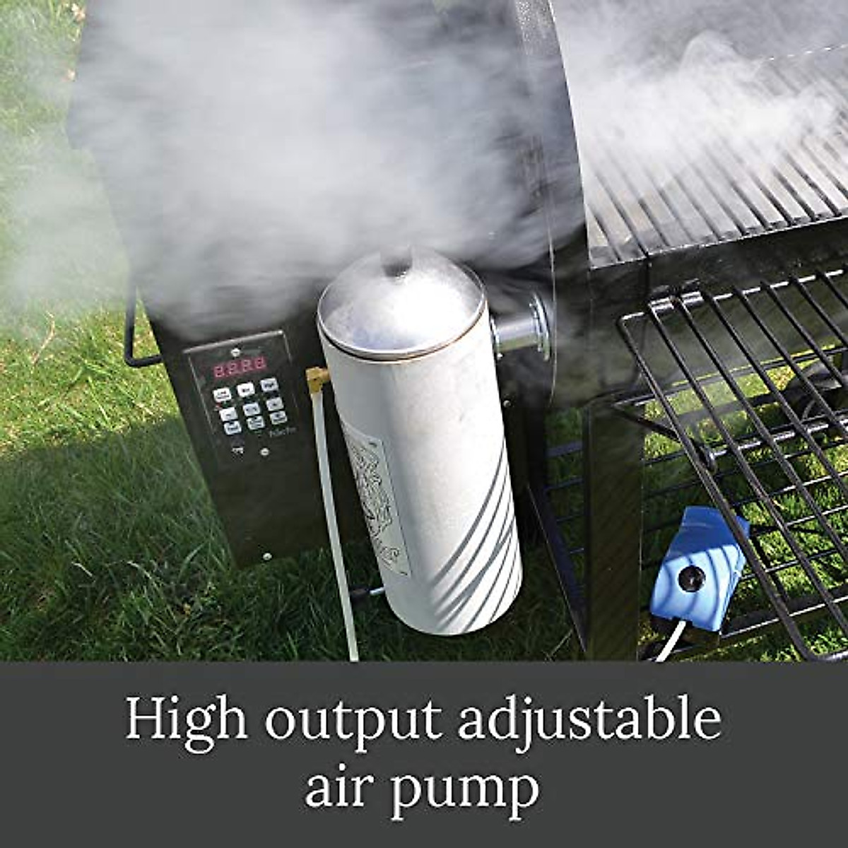 Smoke Daddy Big Kahuna Hot Or Cold Smoke Generator | BBQ accessories Works With Any Outside BBQ Grill | Electric Smoker Pellet Accessory | Add Your Favorite blend Of Wood Chunks, Wood Chips, Or Pellets To The Smoke Generator To Customize Your Smoke Profil