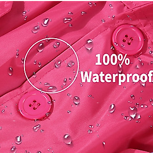 Arshiner Girl Kid Flower Waterproof Hooded Coat Jacket Outwear Raincoat