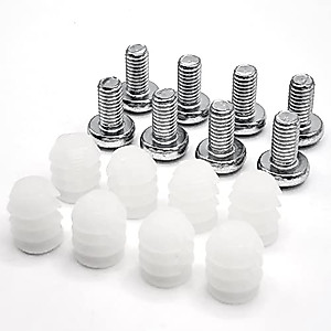 ReplacementScrews Plastic Sleeve and Screw Compatible with IKEA Part 102267 & 105163 (Pack of 8)