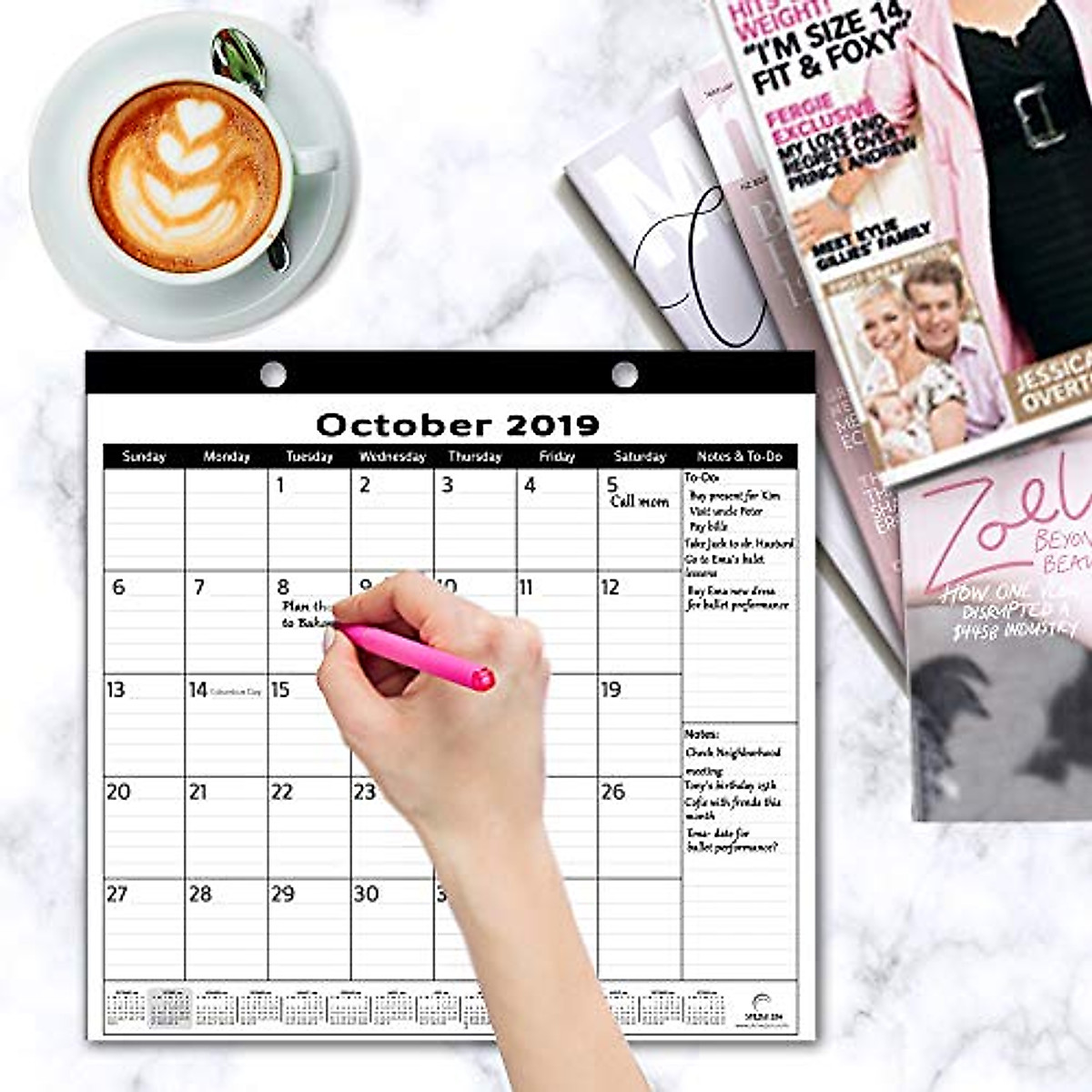 2023 2024 Refrigerator Calendar by StriveZen, Magnetic, Monthly, January 2023 -December 2024, Strong Magnets for Fridge, 10x10 Inch, Academic, Teacher Busy Mom. Home-Office, Minimalist, 24 months