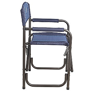 TIMBER RIDGE Heavy Duty Collapsible Camping Adults Foldable Portable Lounge Chair for Outdoor, Lawn, Picnic, Fishing, Supports 300 lbs, Blue