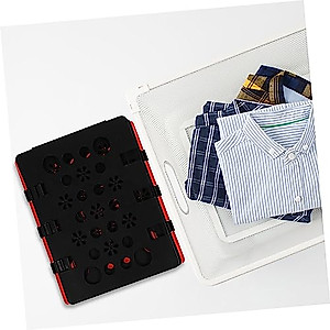 Cabilock 1pc Clothes Folding Board Plastic Laundry Folders Shirt Folding Board Closet Organizer Clothing Tray Kids Shirt Plastic File Folders Tool Organizer Bag Plastic Stacking Board Red