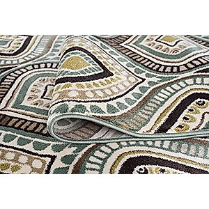 Aurora Large 7x10 Area Rug 7x10 - Indoor Area Rugs for Living Room - Dining Room Rug - Bedroom Rug - Kitchen Rug - Entryway Rug Contemporary Carpet - Alfombras para Salas Modernas Grandes