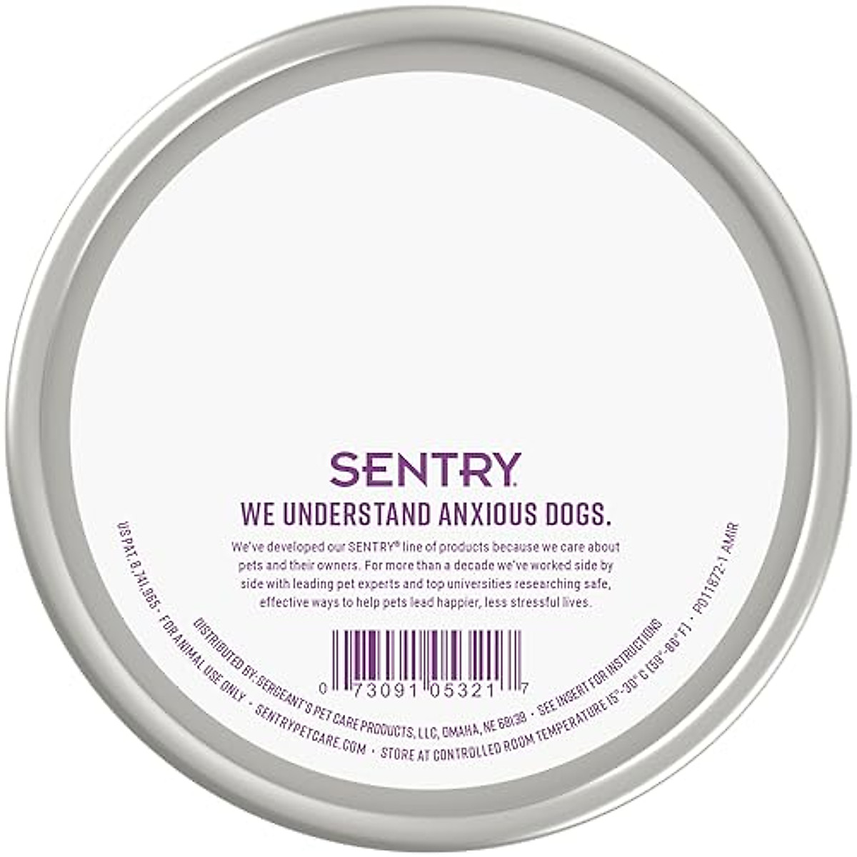 SENTRY PET Care Sentry Calming Collar for Dogs, Anxiety Reducing Pheromone Collar, Releases Pheromones for 30 Days, Helps Calm During Loud Noises and Separation, 1 Count, Purple