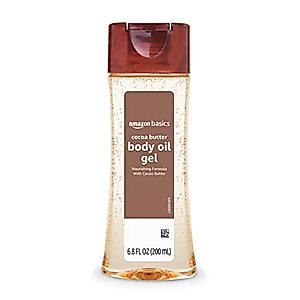 Amazon Basics Body Oil Gel with Cocoa Butter, Paraben Free, 6.8 Fl Oz (Pack of 1) (Previously Solimo)
