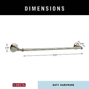 DELTA FAUCET 79424-SS Linden 24 in. Wall Mount Towel Bar Bath Hardware Accessory in Stainless Steel