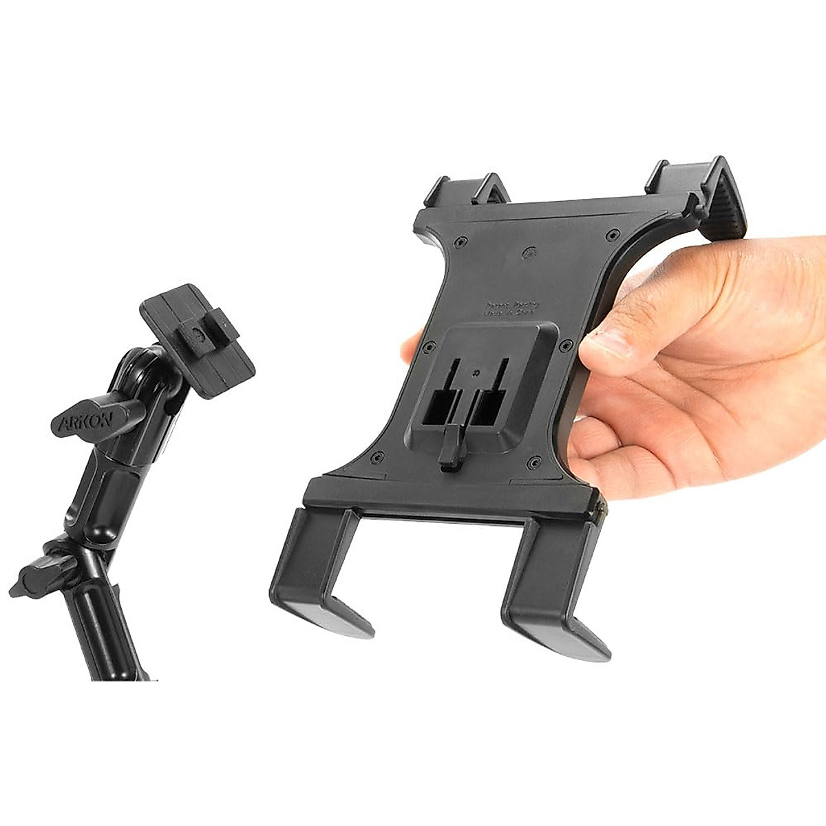 ARKON Mounts Heavy-Duty Slim-Grip Tablet Headrest Mount | Universal Tablet Holder | Adjustable Multi-Angle Arm | Compatible with iPad, Mini, Pro, Galaxy Tab, Kindle, and more