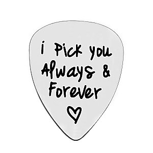 Guitar Pick Gifts for Boyfriend Husband Fiance I Pick You Guitar Pick Gifts for Him Christmas Birthday Gifts Wedding Anniversary Present Valentines Day Gifts for Men