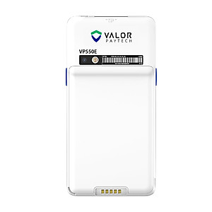 Valor PayTech VP550E POS Eco-Friendly Terminal | 5” Touchscreen, Android 12, 3.8V/3600mAh Battery, PCI PTS 6.x Certification, Paperless e-Receipts, Wi-Fi, 5G/4G/3G & Bluetooth 2.1/5.0