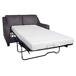 Milliard 4.5 Inch Memory Foam Replacement Mattress with Breathable, Waterproof and Washable Cover for Twin Size Sleeper Sofa and Couch Beds (Sofa Not Included) - Twin