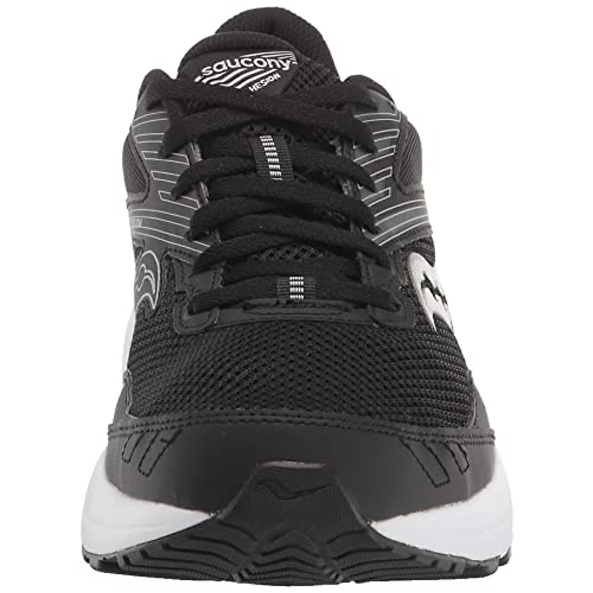Saucony Men's Cohesion 15 Running Shoe, Black/White, 11