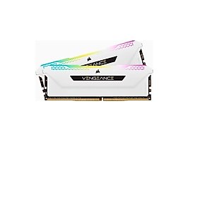 Corsair Vengeance RGB Pro SL 32GB (2x16GB) DDR4 3200 (PC4-25600) C16 1.35V Desktop Memory - White (CMH32GX4M2E3200C16W)