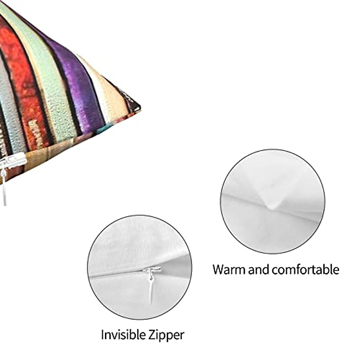 TWSZGD Indie Rock Vinyl Records Pillow Case Decorative Square Throw Pillow Covers Cushion Case Pillowcase for Sofa Couch Bed Chair Car 18x18 Inch/45x45 cm