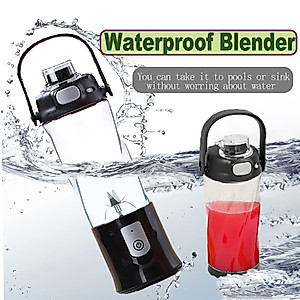 Portable blender 20oz 580ml,Personal blenders for smoothies and crush ice,270W Powerful Portable Mini Blender Cup with Travel Lid and USB Rechargeable for Offic e, Gym, Kitchen (Black)