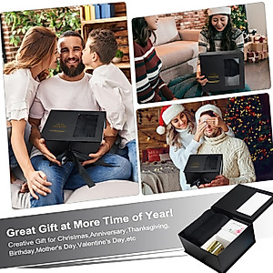 Christmas Gifts for Men Women, Winter Birthday Gifts Box for Best Friends Coworker with Scarf Scented Candle Unique Friendship Gift Basket Ideas Mother's Day for Mom 30th 40th 50th 60th (Black)