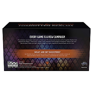 Magic: The Gathering Adventures in the Forgotten Realms Set Booster Box | 30 Packs (360 Magic Cards), Black
