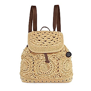 the sak womens Hand-crochet Sayulita Hand Crochet Backpack, Marzipan Medallion, One Size US
