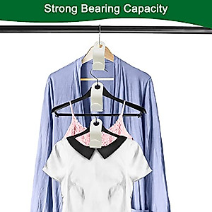 Coitak 20 PCS Clothes Hanger Connector Hooks, Mini Cascading Hanger Hooks Extender Clips, Space Saver Plastic Hangers Closet Organizer, White