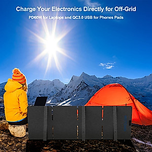 WETOWN 200 Watt Solar Panels Portable 20V for Solar Generator Power Station Foldable Solar Panel Kit with MC-4 + XT60 Output Waterproof IP67 for Camping Off-Grid