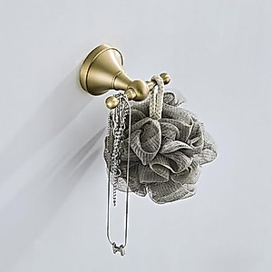 Flybath Coat Hook Antique Brass Towel Robe Hooks Bathroom Kitchen Accessories Wall Mounted, Brushed Bronze