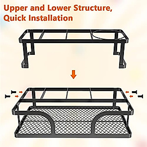 Hair Dryer Organizer, Wall Mount Hair Dryer Holder, Blow Dryer Holder Styling Tool Organizer Storage- for Hair Dryer, Hair Straightener, Curling Wand