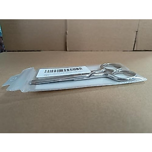 HALO FORGE Round Tip Sewing Scissors: Small Safety Sharp Tiny Fabric Scissors, 4.75 Inches Silver Stainless Steel Shears for Cutting Yarn Thread Embroidery knitting Needlework Cross Stitching