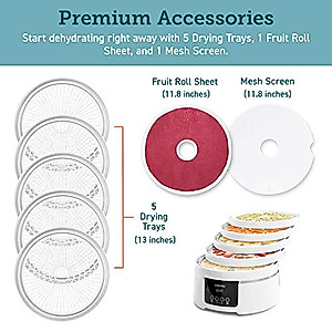 COSORI Food Dehydrator Machine Fruit Roll Sheets, BPA-Free Dehydrator Sheets for CO165 Food Dehydrator for Jerky Meat Beef Fruit, C165-2FR,2Pack