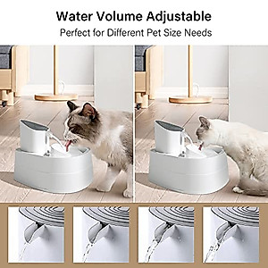 Automatic Cat Water Fountain: Hillpig 101oz/3L Pet Water Fountain with Ultra Quiet Pump & Multiple Water Flow Settings & 3-in-1 Filtration for Cats & Dogs & Multiple Pets