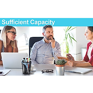 Mesh Pen Holder 4 Pcs for Desk Cute Black Pencil Holder for Desk Accessories and Organizer for Office Home and School Desks - Table Top Cute Desk Accessory