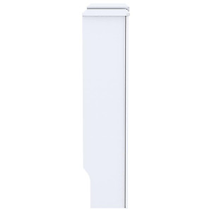 vidaXL Radiator Cover, Radiator Guard for Home Office, Heater Cover for Living Room Decorative, Heating Cabinet Protective Cover, White MDF