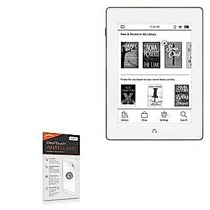 BoxWave Screen Protector Compatible With Barnes & Noble Nook GlowLight Plus (2015 Edition 6 in) - ClearTouch Anti-Glare (2-Pack), Anti-Fingerprint Matte Film Skin