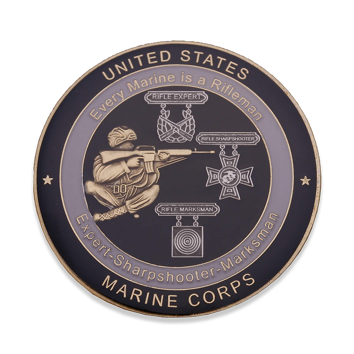 Marine Corps Rifleman Creed Challenge Coin - USMC Military Coin - Officially Licenced Product Designed By Marines FOR Marines. USMC Challenge Coin