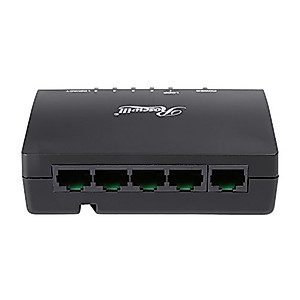 Rosewill 5 Port Gigabit Network Switch / Ethernet switch / Desktop Switch with 9K Jumbo frame and silent operation for home and small business users (RC-409LXv2)
