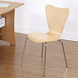 Legare Modern Ergonomic Bent Plywood Chair for The Home, Office, or Work Space, Natural
