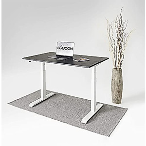 Kaboon 55x28 Desk Table Top, One Piece Wood Tabletop for Home and Office Desk, Double Desk, L Desk DIY(27.5" D x 55" W, Cloud Atlas/Black Desktop Only)