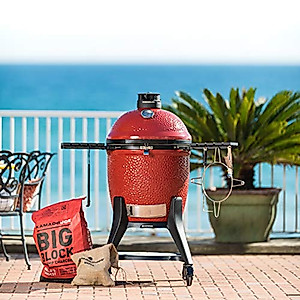 Kamado Joe KJ15040921 Classic Joe III 18-inch Charcoal Grill with Cart and Side Shelves, Blaze Red